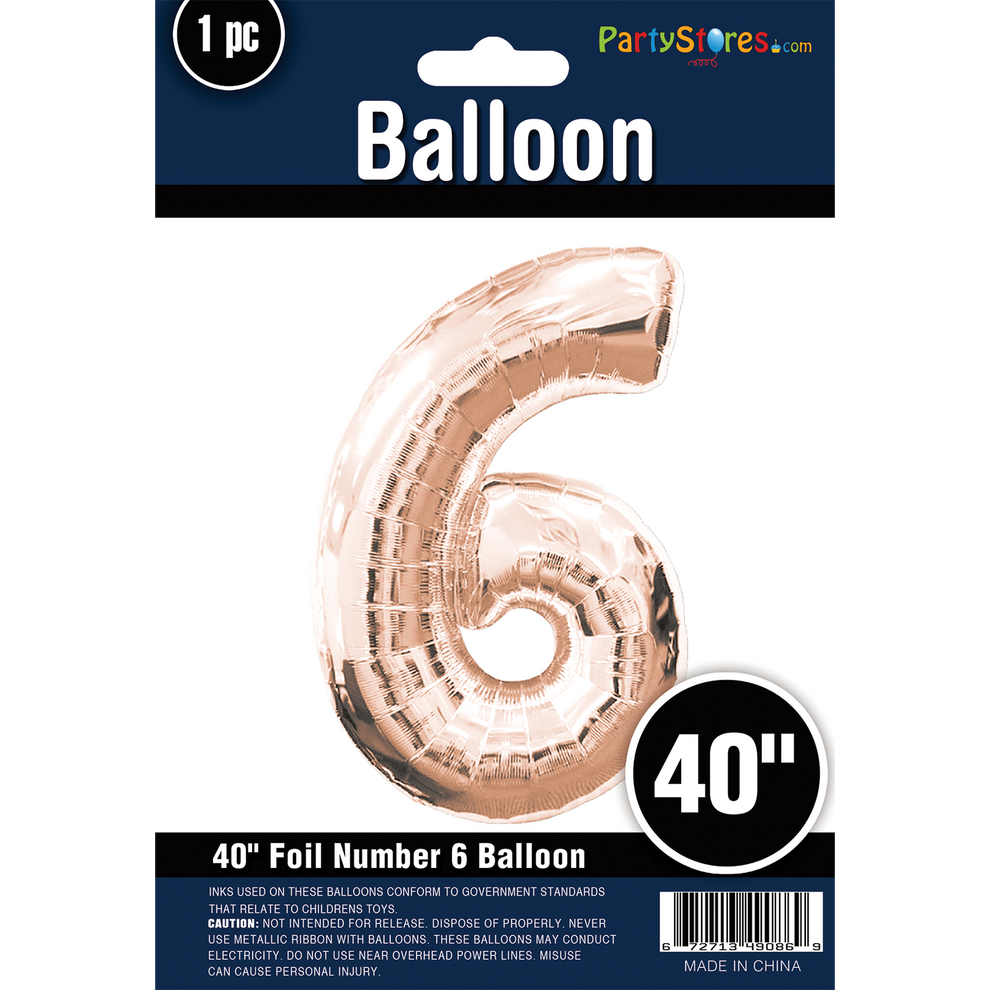 40" ROSE GOLD SUPER 6 – BalloonPrograms.com