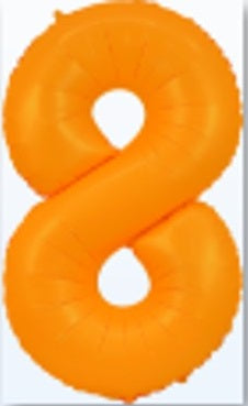 34" NEON ORANGE 8 – BalloonPrograms.com